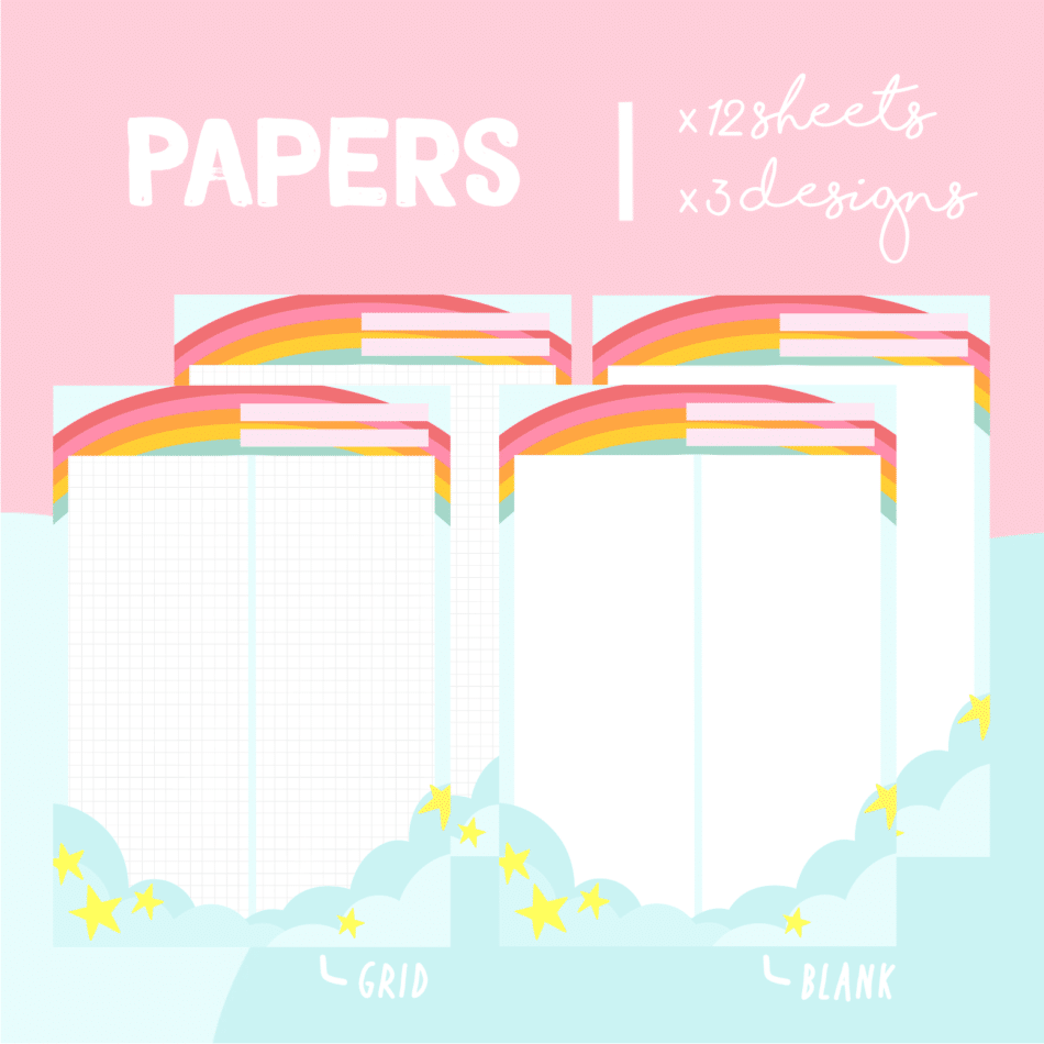 heartmepeach: Digital Notebook for Goodnotes (rainbow set) | ดิจิตอล ...