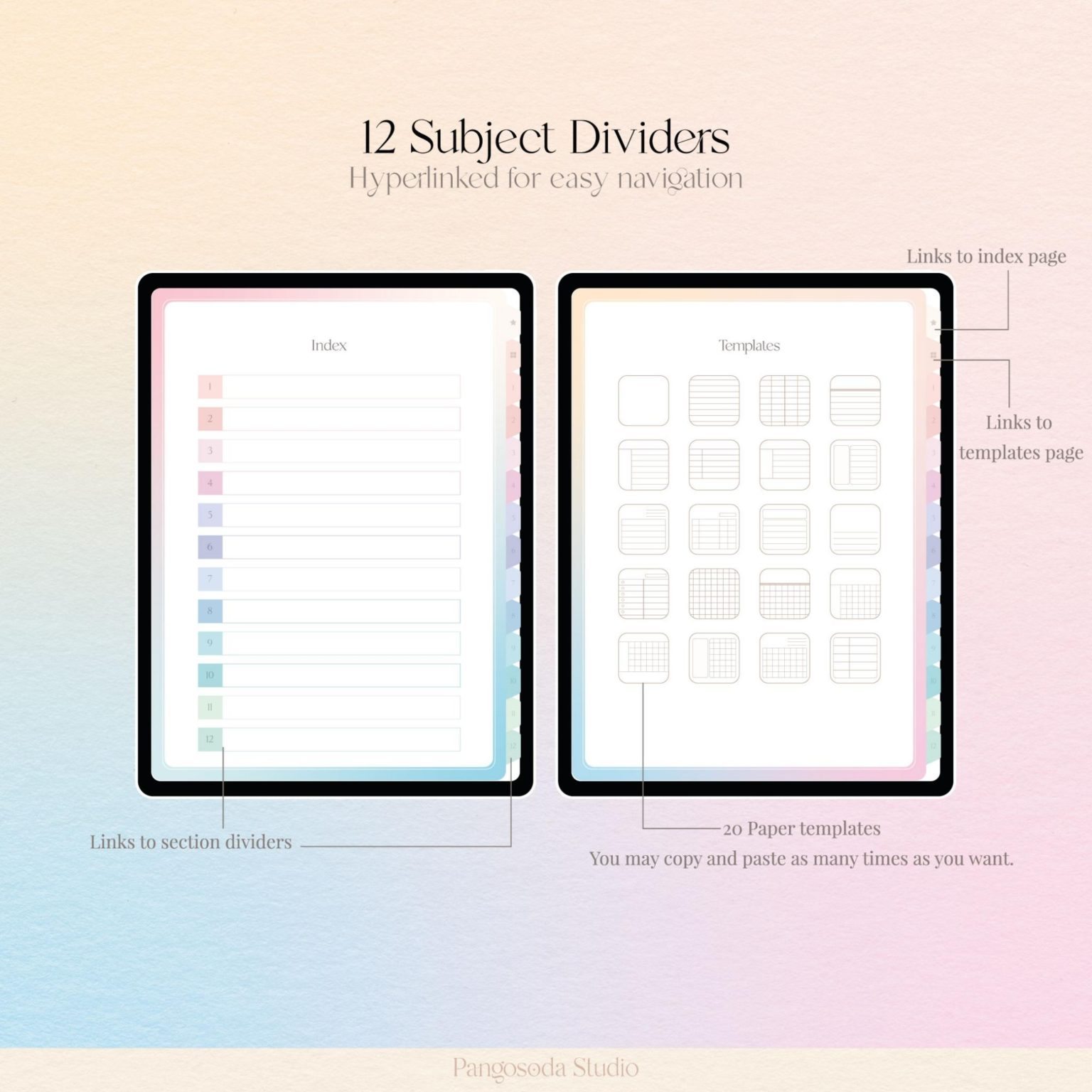 Digital Notebook - (Rainbow theme) - BEARTOR