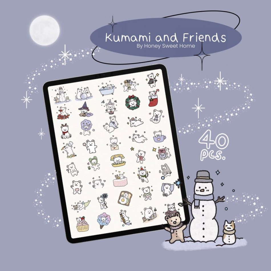 Digital Stickers x Kumami and Friends ดิจิตอลสติ๊กเกอร์คุมามิและผอง ...