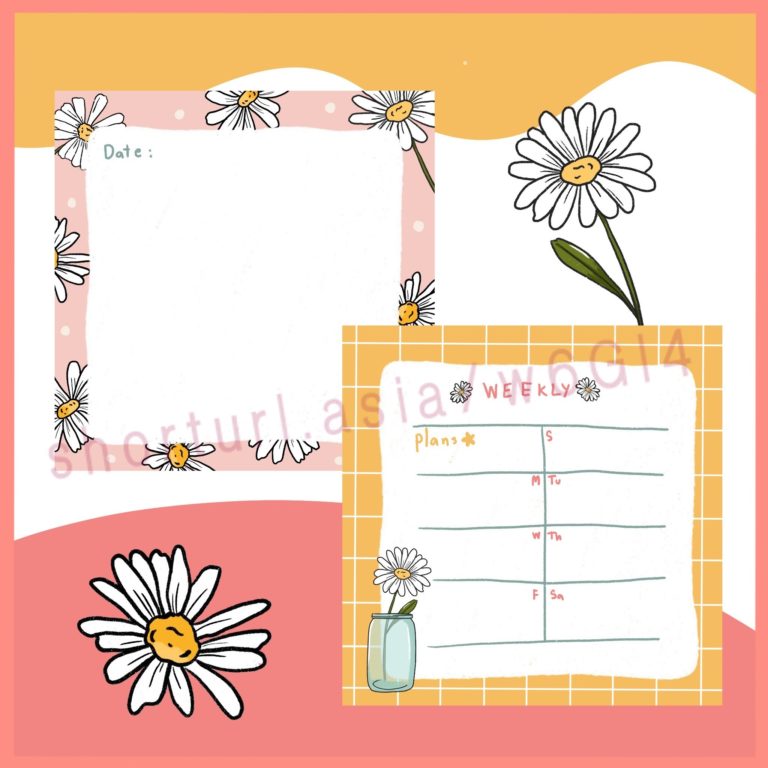 Memo & Checklist, Daisy time Set By Niu B - BEARTOR