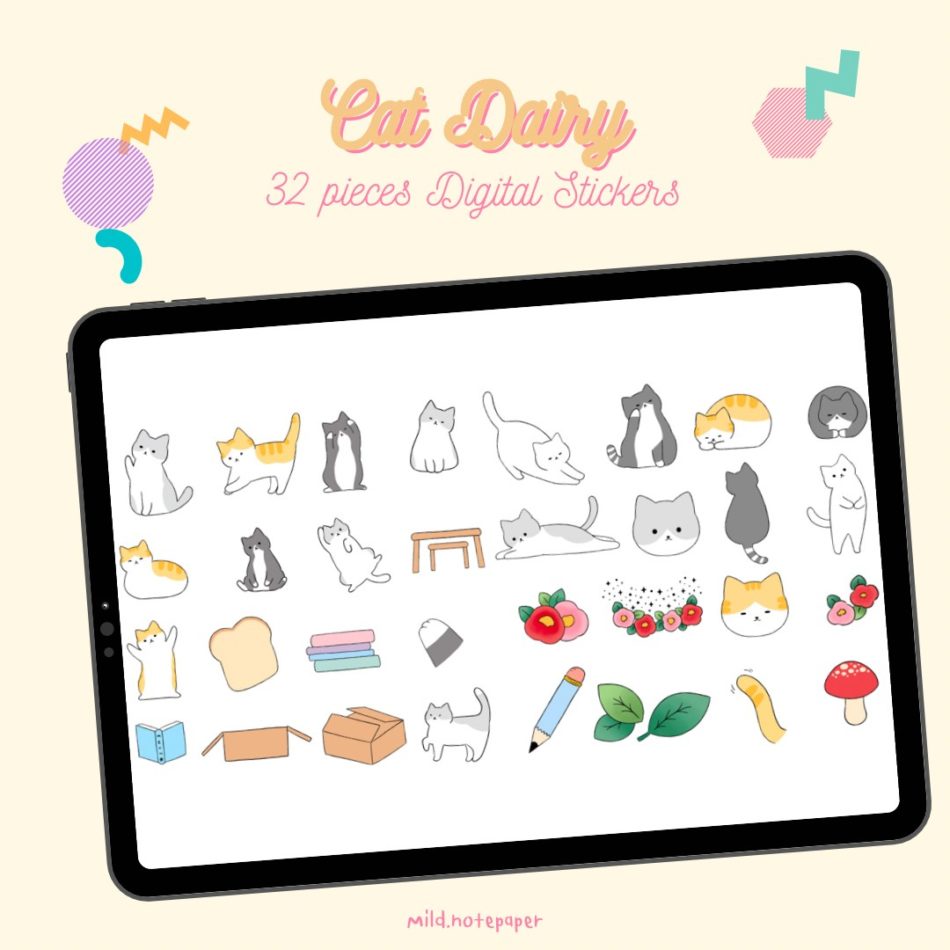 Cat Diary Deco Stickers – BEARTOR