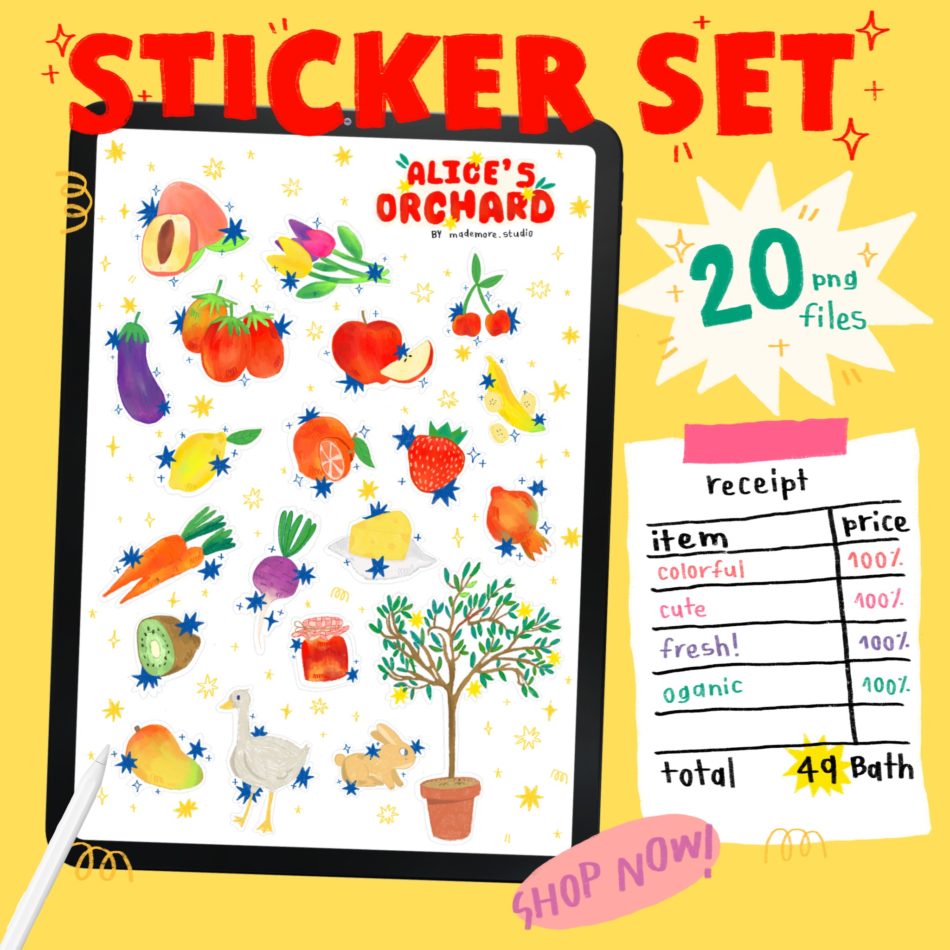 Alice’s Orchard digital sticker – BEARTOR
