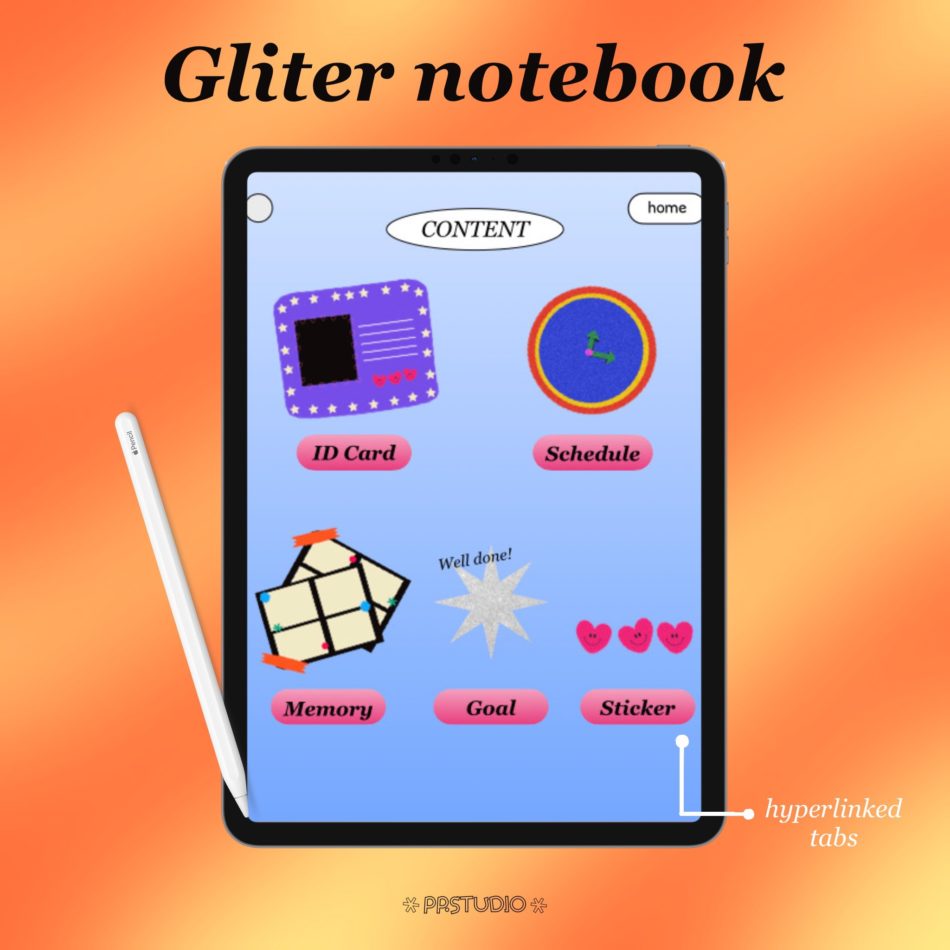Pencilie | Glitter notebook – BEARTOR