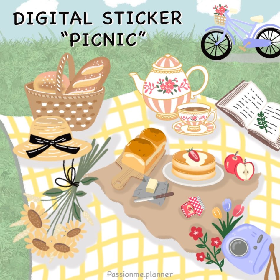 Passionme | Digital stickers - Picnic collection - BEARTOR