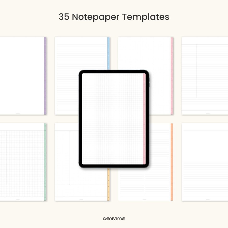 Denivime | Digital Notebooks (6 Pastel Colors) – Bundle – BEARTOR