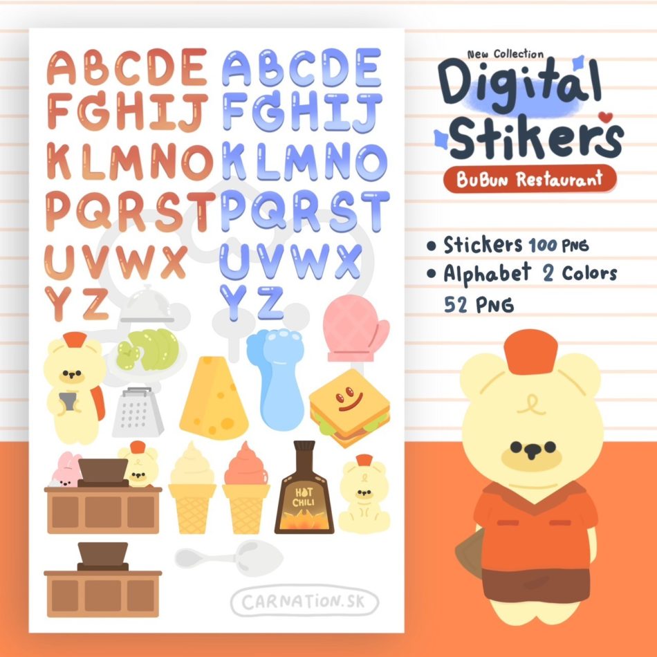 Digital Sticker : BUBUN Restaurant – BEARTOR